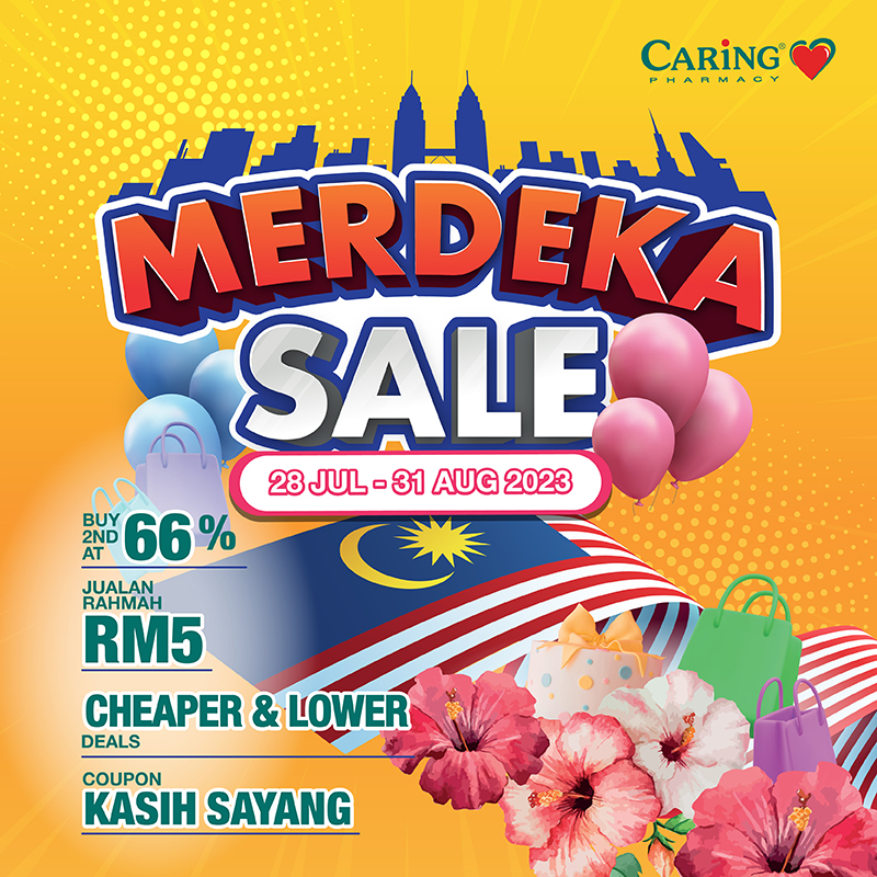 CARiNG PHARMACY: Merdeka Sales 2023 | Main Place Mall